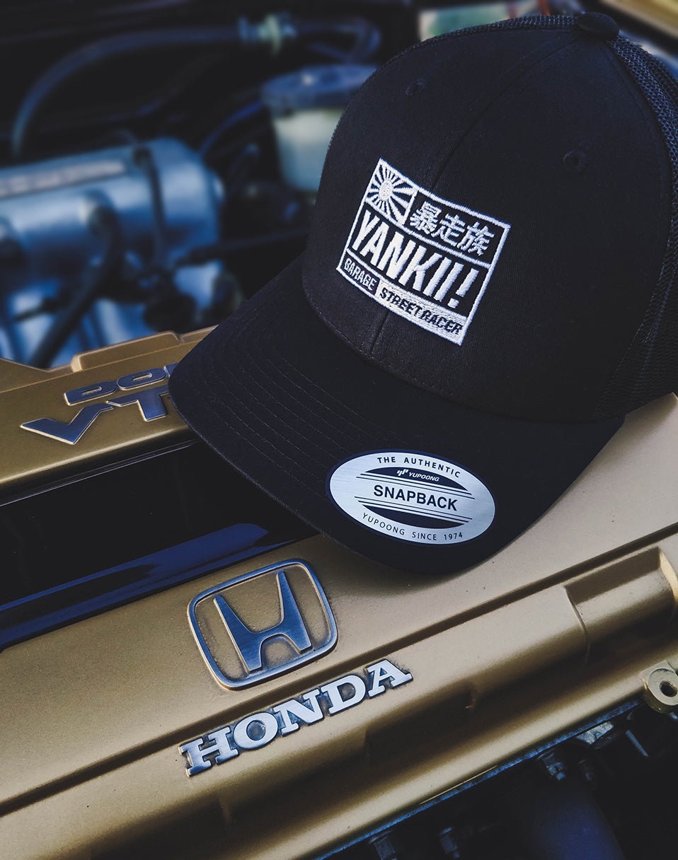JDM Hats | Yankii Garage Street Racer - Snapback Black – Yankii Garage ...