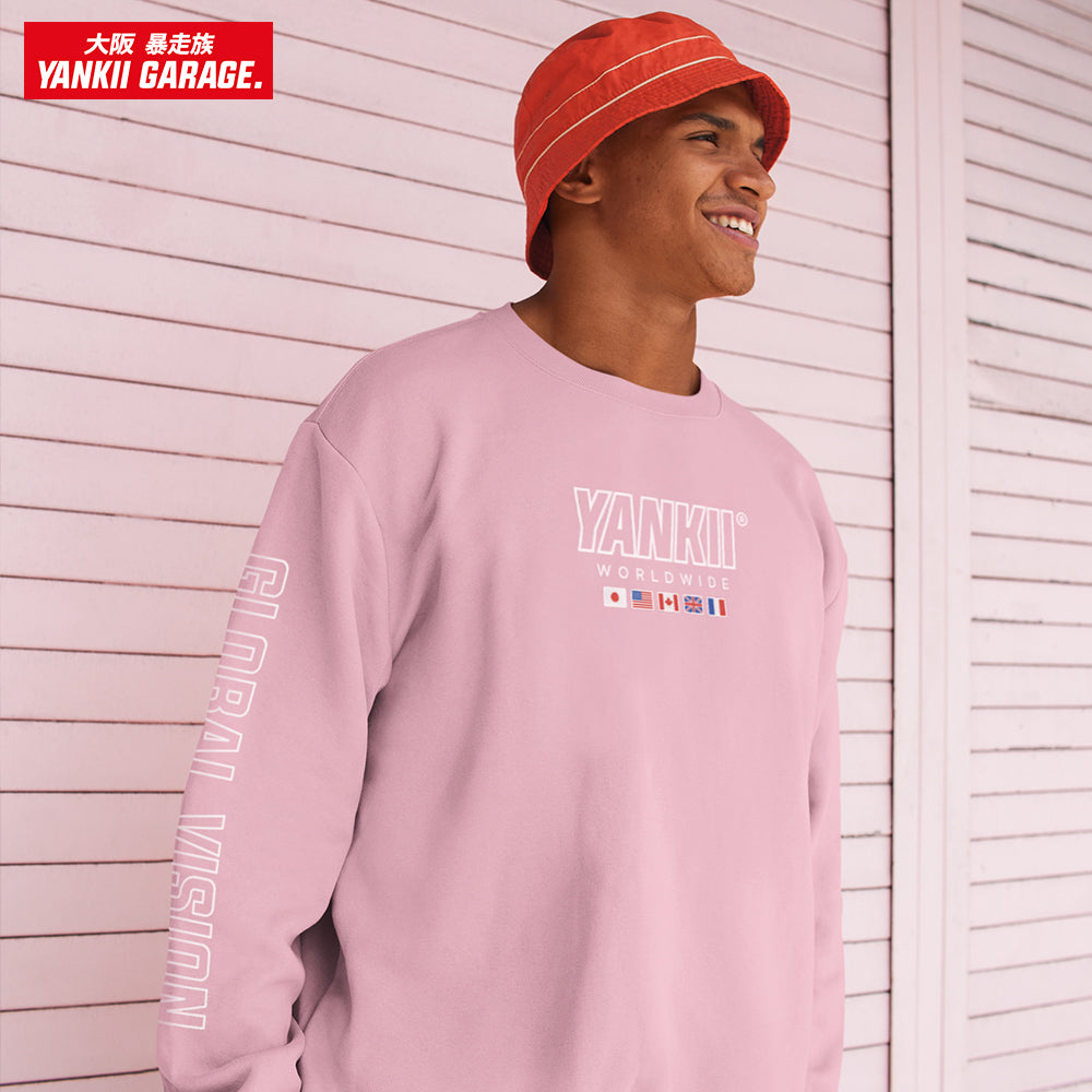 Yankii Garage | Japanese Streetwear - YANKII WORLDWIDE Sweater pink ...