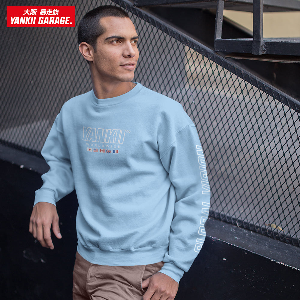 Yankii Garage | Japanese Streetwear - YANKII WORLDWIDE Sweater blue ...
