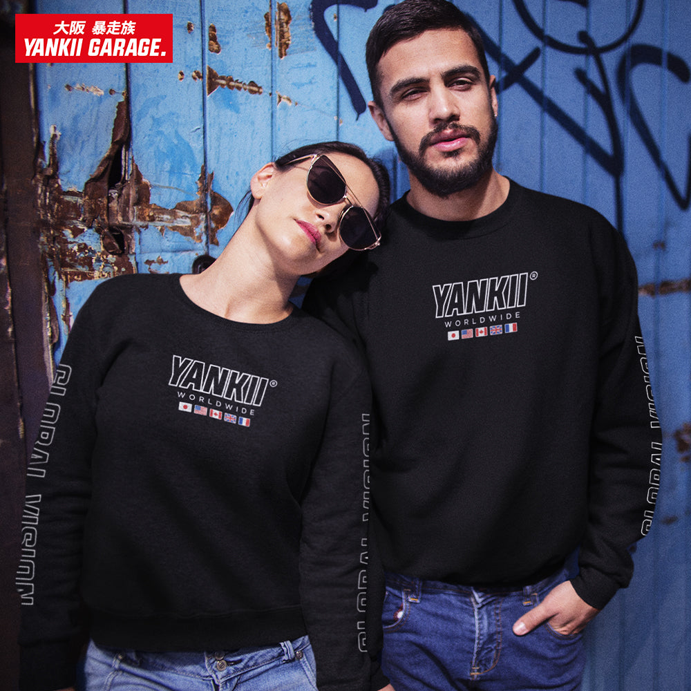Yankii Garage | Japanese Streetwear - YANKII WORLDWIDE Sweater black ...